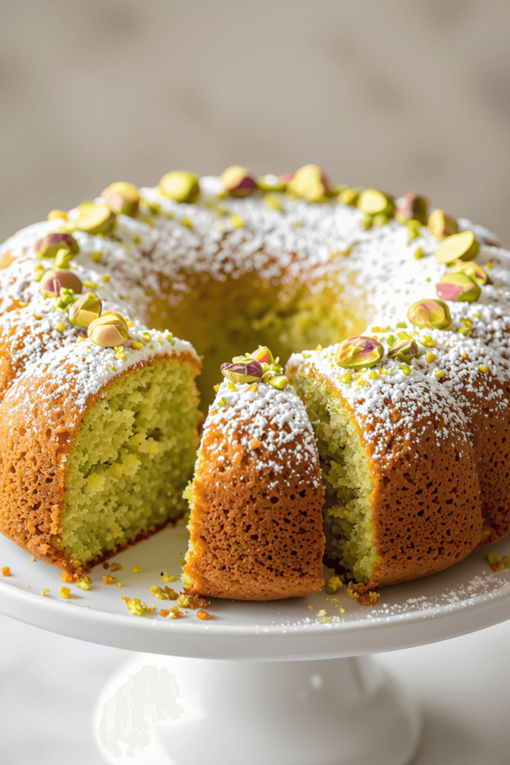 Moist Pistachio Cake Recipe - Savory & Sweet Food